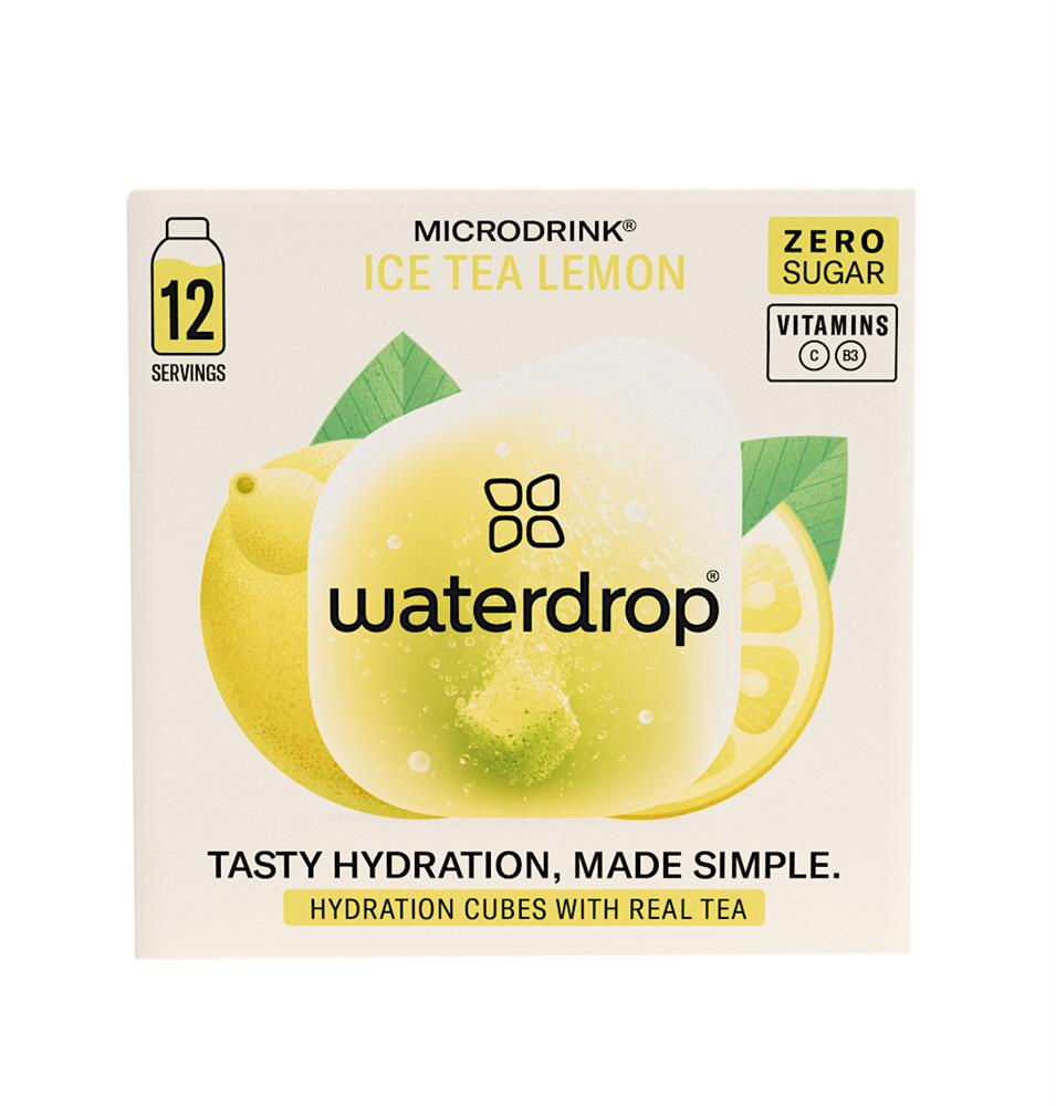Waterdrop Ice Tea Lemon Microdrink Cubes 12 Capsules — QuickVit