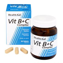 HealthAid Vit B+C Complex - Prolonged Re 30 Tablets — QuickVit