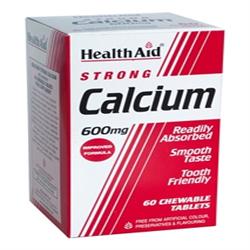 HealthAid Calcium 600mg - Chewable 60 Tablets — Quickvit