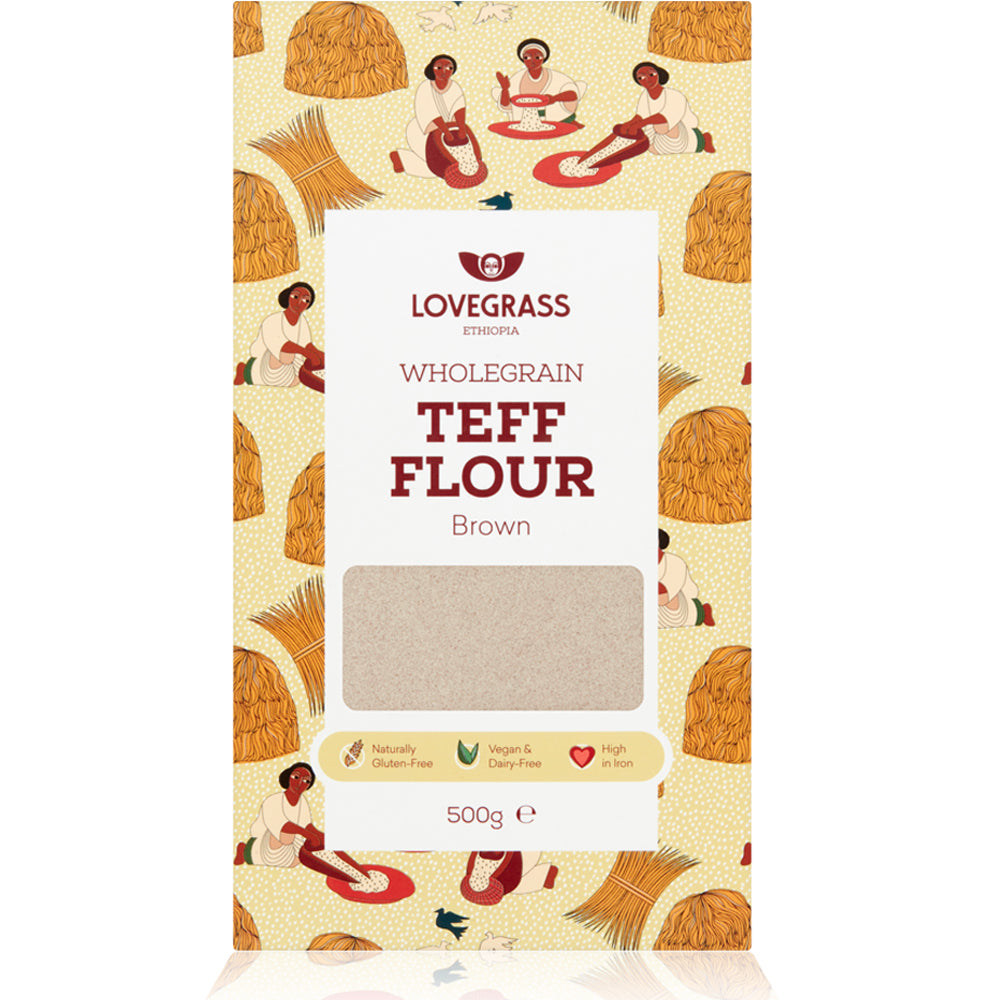 Lovegrass Ethiopia Wholegrain Brown Teff Flour 500g — Quickvit