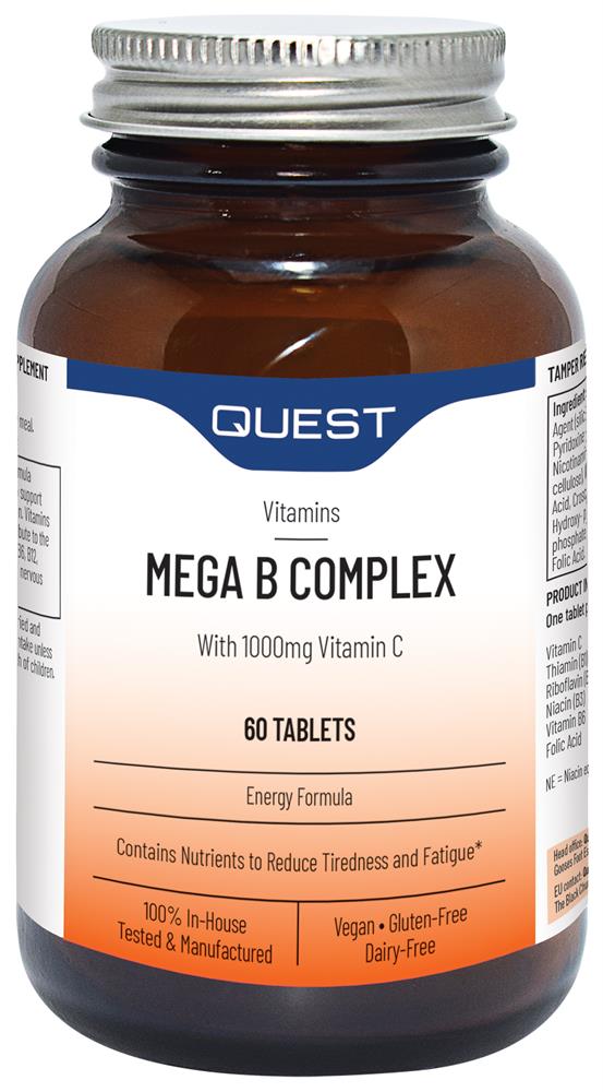 Quest Mega B Complex + 1000mg Vit C 60 tabs | Quickvit — QuickVit