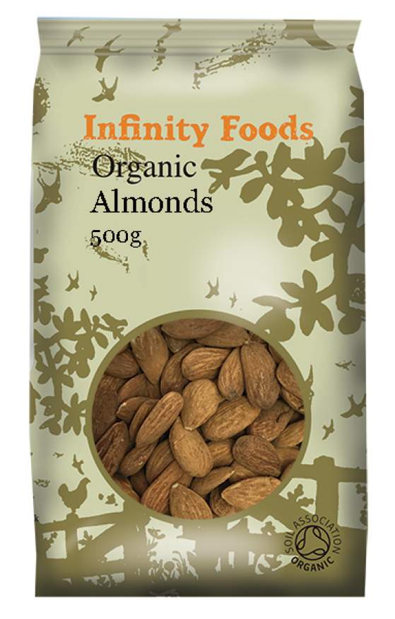 Infinity Foods Organic Almonds 500g — Quickvit