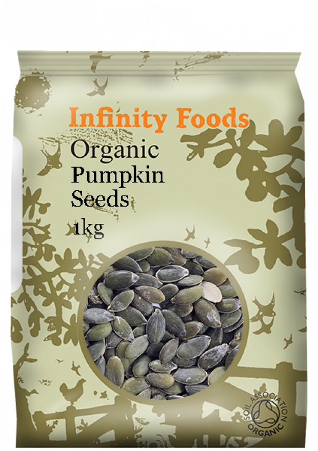 Infinity Foods Organic Pumpkin Seeds - AA grade 1KG — QuickVit